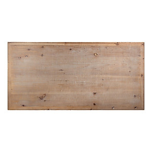 Kate and Laurel Wyldwood Rustic Wood Desk, 48" x 23.5" x 30", Rustic Brown and Coastal White, Chic Farmhouse-Inspired Design