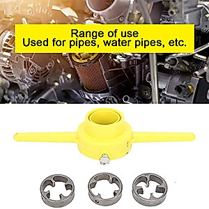 Excellent Finish for PVC Threading Tool for Threading Hydraulic Pipe Threader 1/2"3/4" 1"Manual NPT Round die Set for re-Threading