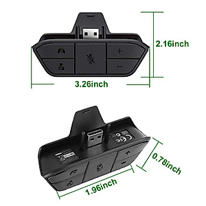 YLYXCCH Stereo Headset Adapter for Xbox One & Xbox X|S Controller -Headphone Audio Converter for Voice Chat & Game Sound Mix Adjust Audio Balance (Game Sound & Voice Chat), Volume, Mic Directly