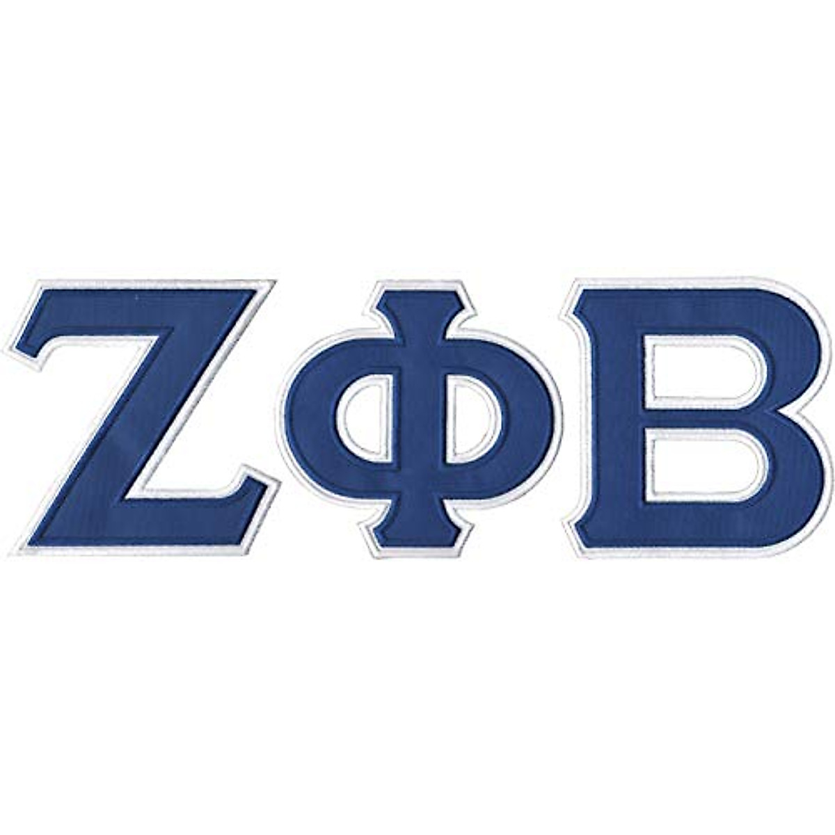 Zeta Phi Beta Embroidered Twill Letter Ladies T Shirt White Large Regular