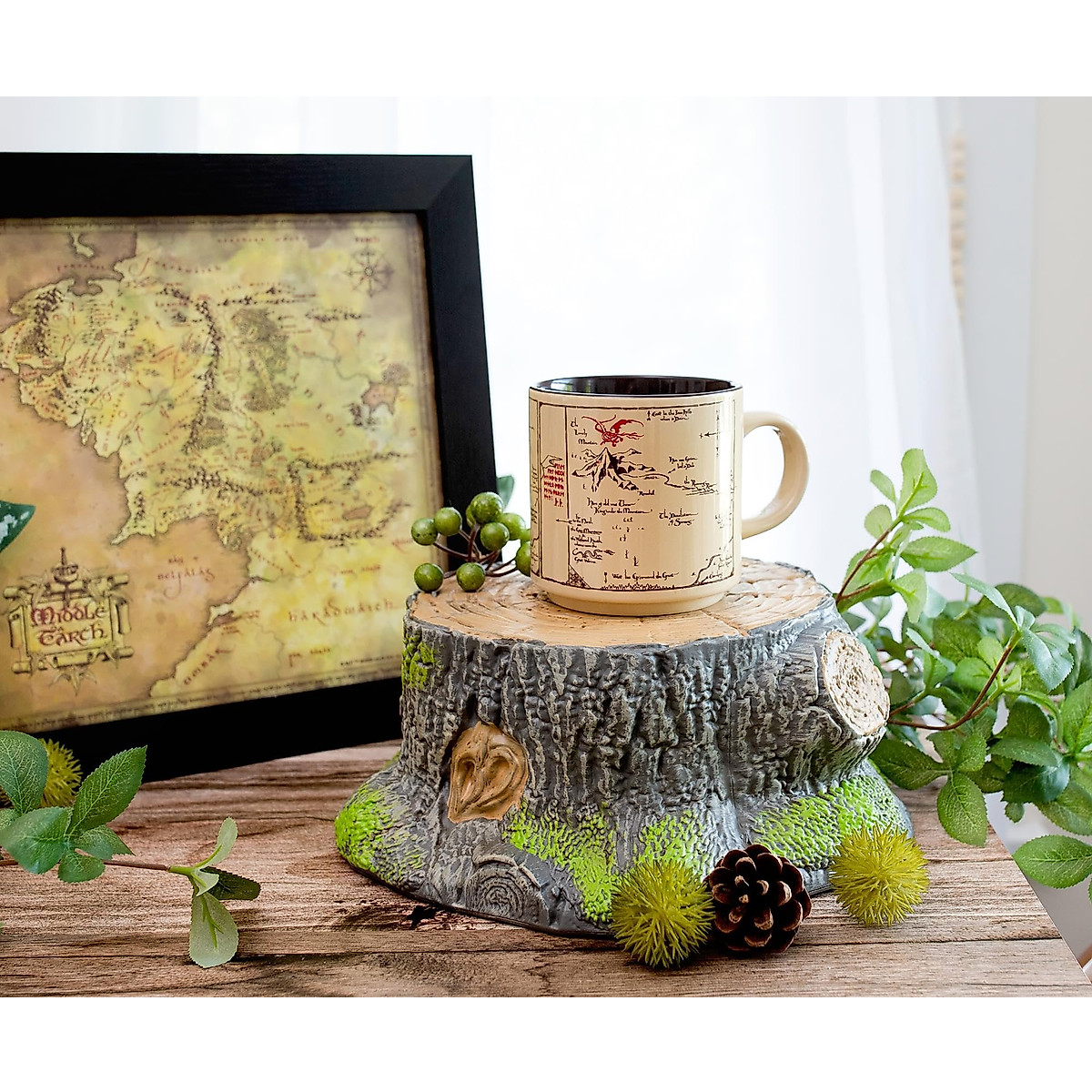 Silver Buffalo The Hobbit The Shire Map Ceramic Mug | Coffee Cup For Espresso, Tea, Cocoa | Holds 13 Ounces