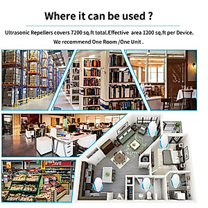 Mice Repellent Indoor Rodent Roach Spider Insect Repellent, Pest Control Plug in, Insect Repellent for Bugs Insects Roaches Mice Spiders Rodents Mosquitoes