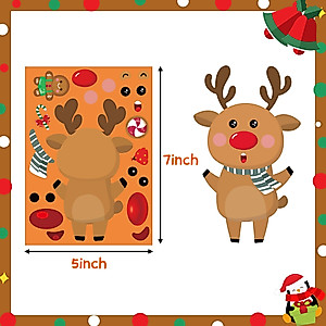 Funnlot Christmas Stickers for Kids - Make Your Own Stickers Game and Activities for Toddlers - 30PCS Christmas Craft Kits