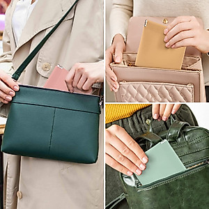 BABORUI 4Pcs Small Makeup Bag for Purse, Pocket Cosmetic Bag Squeeze Top, Portable Mini Travel Makeup Bag for Women