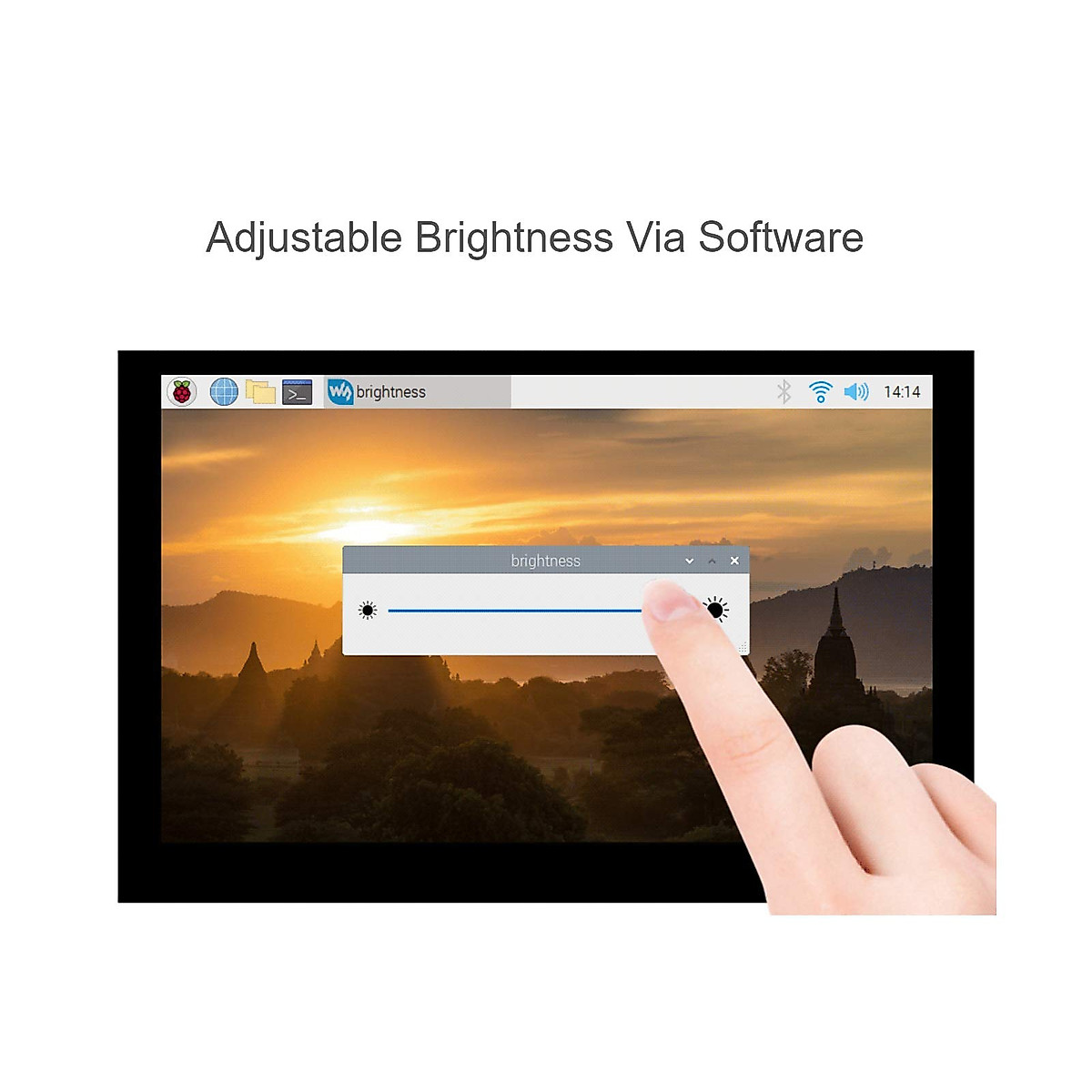 Waveshare 5 Inch Touch Screen for Raspberry Pi DSI LCD Screen Monitor 800×480 Display for Raspberry Pi 4B 3B+ 3A+ 3B 2B B+ A+ CM3/3+ Compatible with Raspbian Ubuntu Kali WIN10 IoT RetroPie