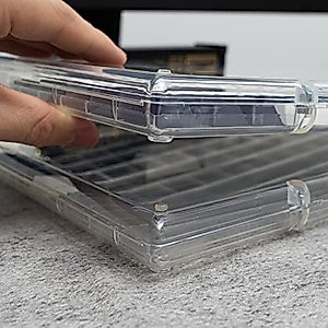 Sumgsn 2 pcs Keycaps Storage Box 104 Keys Transparent Frosted Magnet Display Case for XDA Cherry DSA OEM Profile Mechanical Keyboard