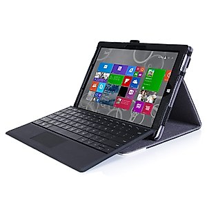 ProCase for Microsoft Surface 3 Case - Premium Folio Cover for Microsoft Surface 3 (10.8")(2015 Release), Built-in Stand with Multiple Viewing Angles, Exclusive for Surface 3 10.8 inch (White/Black)