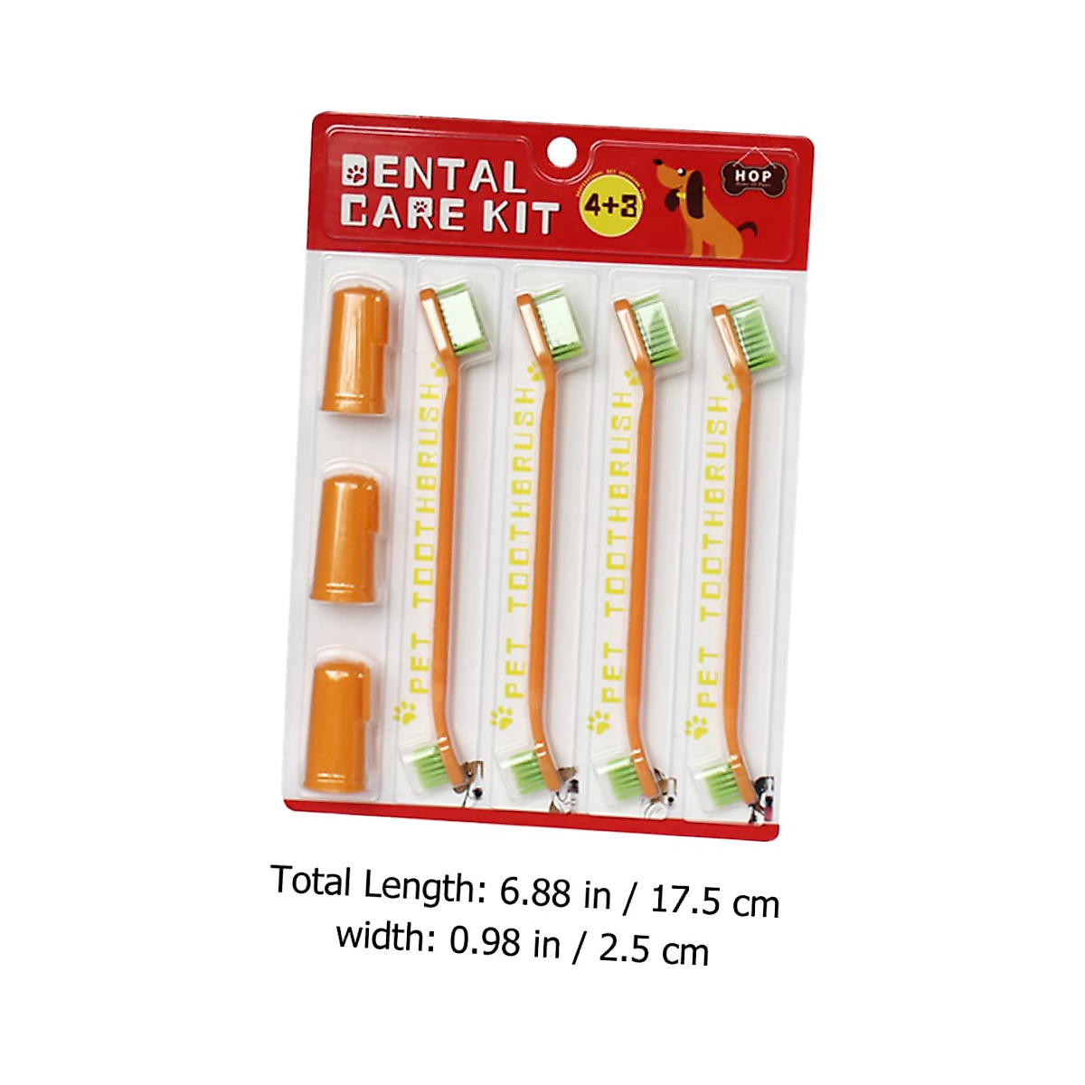 FOMIYES 1 Set Pet Toothbrush Pp Double Head Oral Care