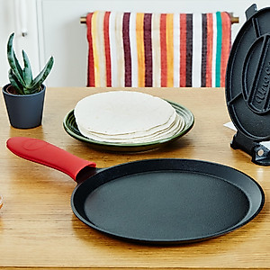 Uno Casa Cast Iron Comal Pan 11.5 Inch - Skillet for Roti/Comal Pan, Tawa/Dosa Pan Pataconera, Comales para Tortillas - Cast Iron Pizza Pan - Comal Para Tortillas Grande - Tava Roti Pan - Comale