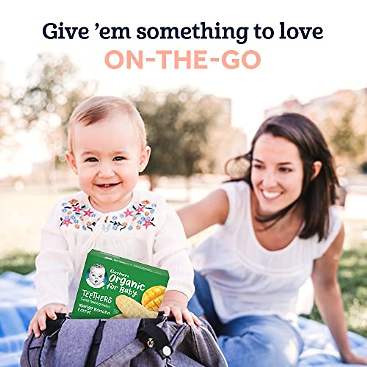 Gerber Snacks for Baby Teethers, Organic Gentle Teething Wafers, Blueberry Apple Beet, 1.7 Ounce, 12 Count Box