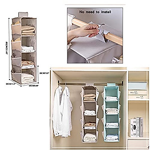 Hanging Closet Organizer Bag Fabric Closet Storage Bag Double-Sided Suitable for Storing Bras Panties Socks Towel ect
