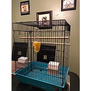 You & Me Square Top Parakeet Cage, 16.5" L X 11.8" W X 22" H