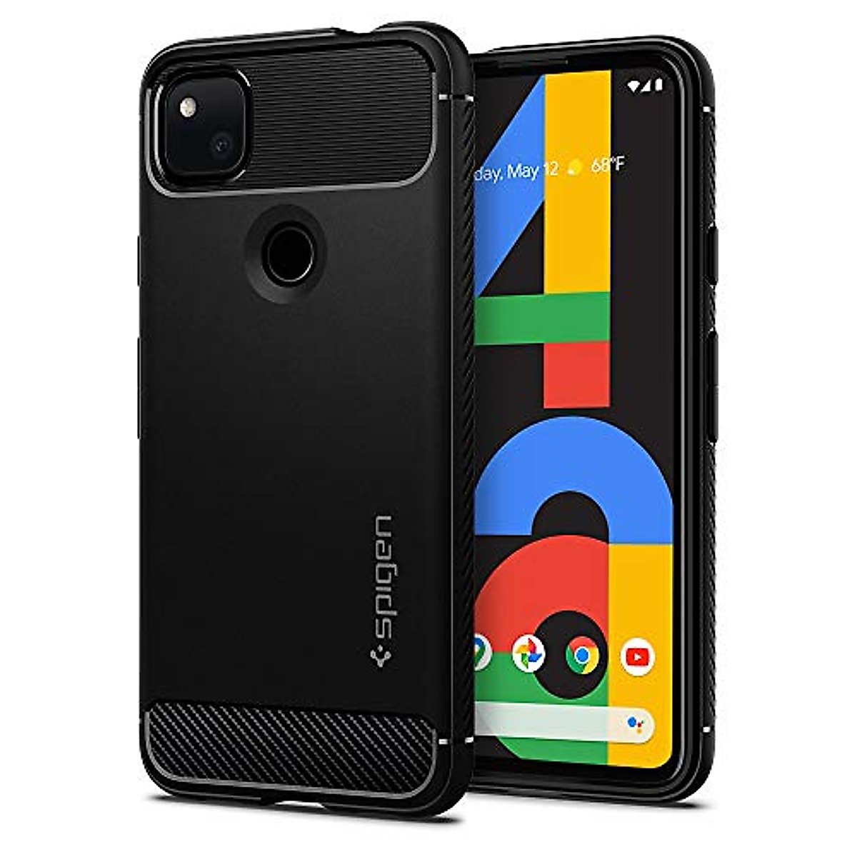 Spigen Rugged Armor Designed for Google Pixel 4a Case (2020) [NOT Compatible with Pixel 4a 5G] - Matte Black