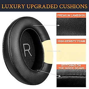 SOULWIT Lambskin Earpads Replacement for Sennheiser Momentum 3 Wireless Noise Cancelling Over/Around-Ear Headphones, Ear Pads Cushions with Soft Noise Isolation Memory Foam