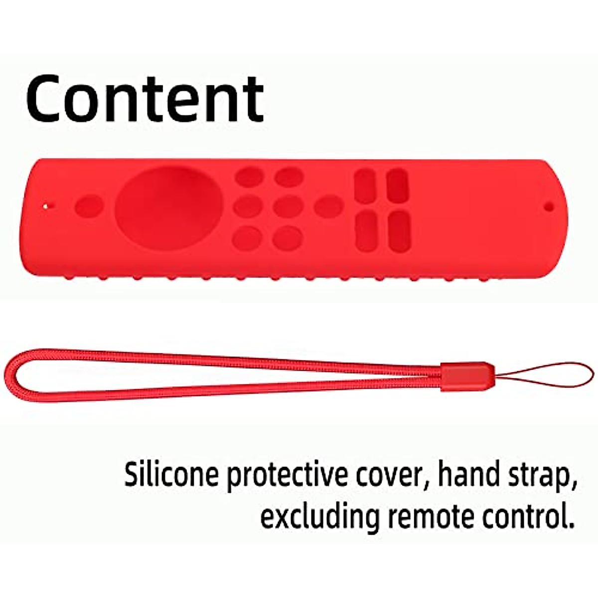 Silicone Case for Fir TV Stick Lite(2nd gen) Remote Control, Anti- Slid Shockproof Bright Color Silicone Cover with Lanyard(Pink)