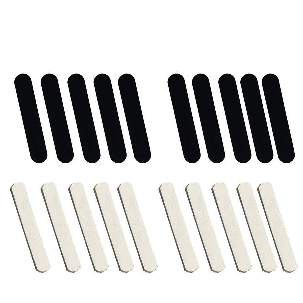 HYHP 20 Pieces Self-Adhesive Hat Size Reducer Hat Bands, Hat Sizing Tape Hat Size Reducing Tape for Women and Men (Black and White)