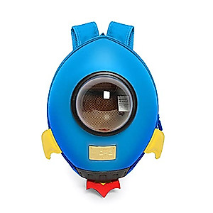 Supercute Kids Rocket Backpack, Toddler Travel Backpack for 3-8 Year Old Boys Girls Waterproof Bookbag for Student (Blue)