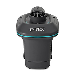 INTEX 66639E QuickFill 120 Volt AC Electric Pump: Inflates and Deflates Air Mattresses – Includes 3 Interrconnecting Nozzles – Compact Design – 650 L/Min Air Flow – Indoor Use