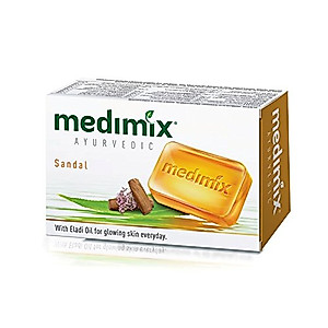 MEDIMIX Herbal Ayurvedic Soap With 18 Herbs Healthy Skin 75g. /(3pcs. With sandal and eladi oils) by Medimix