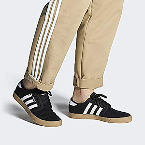 adidas Originals Men's Seeley Sneaker, Black/White/Gum, 8