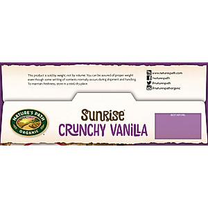 Nature's Path Organic Gluten-Free Cereal, Crunchy Vanilla Sunrise, 10.6 Ounce Box (Pack of 2)