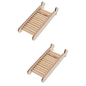Mipcase 2pcs Hamster Climbing Ladder Reptile Bridge Chinchilla Ladder for Cage Decor Hamster Accessories Chinchilla Training Ladder Chinchilla Climbing Ladder Hamster Hideout Rat Ladder