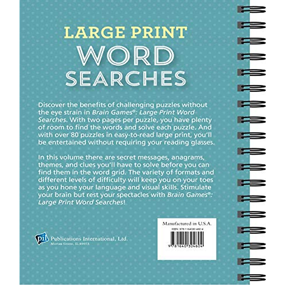Brain Games - Large Print Word Searches (Teal)