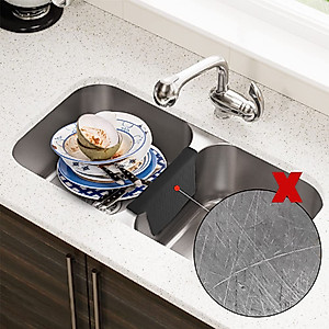 Sink Divider Ultra Thin Sink Saddle Mat VELOVYO Sink Protector Super Soft Kitchen Sink Mat No Smell Never Stain Durable