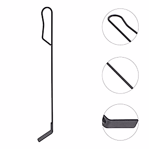 UPKOCH Smoker Household Hoe Wood Portable Grill Ash Steel Scraper Fireplace Stainless Egg Removal Charcoal Duty Home Fire Coal Heavy Cleaner Hand Supplies Garden Oven Corner Black Poker
