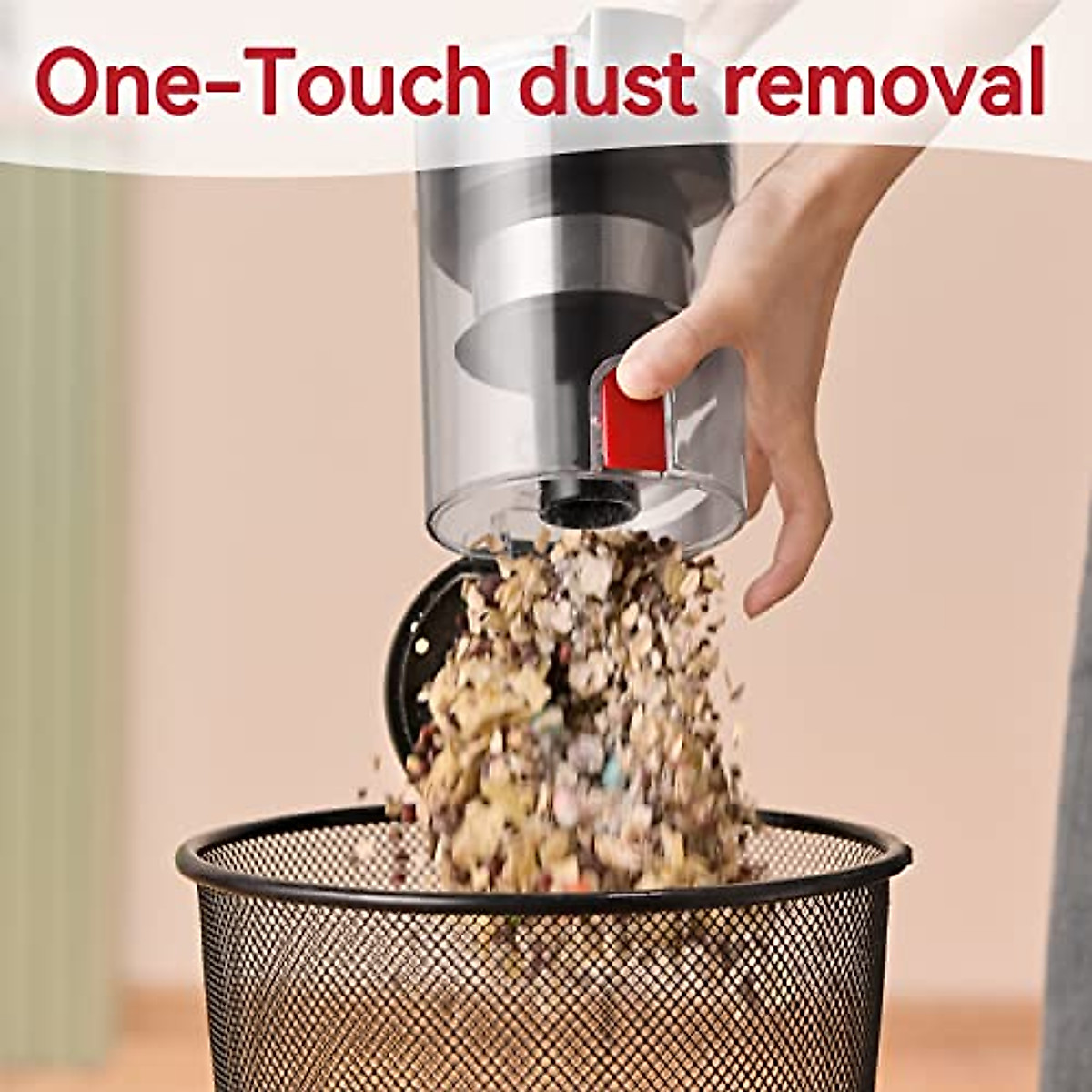 VEAVON Cordless Vacuum Cleaner, 200W 23Kpa Lightweight Cordless Stick Vacuum, Detachable Battery Design, 45 min Long Runtime, 4 in 1 Stick Vacuum Cleaner Perfect for Hardwood Floor Pet Hair - P6