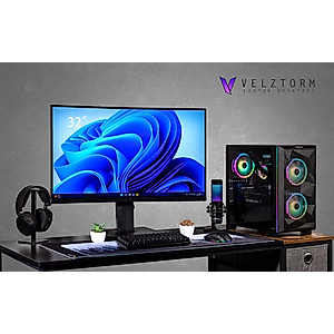Velztorm Mini Pilum CTO Gaming Desktop PC (AMD Ryzen 7-5700X 8-Core, GeForce RTX 3070, 16GB DDR4, 1TB PCIe SSD + 1TB HDD (3.5), 120mm AIO, RGB Fans, 750W PSU, WiFi 5, BT, Win10H) VELZ0058