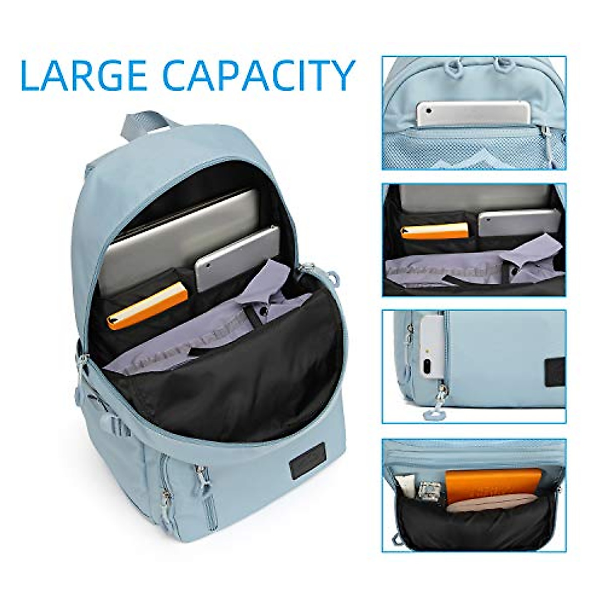 TurnWay Waterproof Lightweight 16” Laptop Backpack/Daypack for Travel, College, Sport, Men and Women