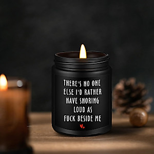 Valentines Day Gifts for Boyfriend from Girlfriend Love Candle Funny Gifts for Husband from Wife - 7 Oz Lavender Scented Soy Canle - Romantic Birthday Anniversary Presents for Him Men
