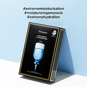 JMsolution Water Luminous S.O.S Ringer Mask Black - Korean Skin care-Rich Hydrated Smooth Moisture -10 sheets for All Skin type