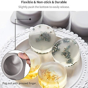 SJ Soap Making Molds Kit, Non-Stick Silicone Molds 3pcs Round Rectangle Oval Soap Mold