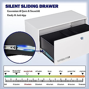 BUTISOW Metal Lateral File Cabinet with Lock,File Organization Storage Cabinets,Large Deep Drawers Office Cabinets,Home Office for Hanging Files Letter/Legal Size(Requires Assembly)