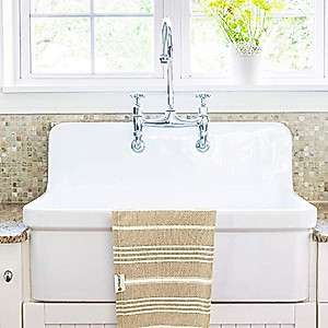 mioeco Organic Cotton Turkish Hand Towel - 20" x 38" Large Classic Luxury Set of 2 - Decorative Hand Towels for Bathroom, Kitchen & Home - Super Absorbent & Quick Drying - Prewashed