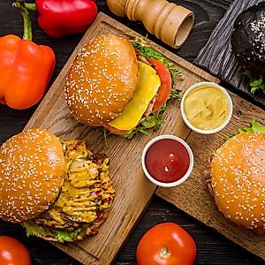 Mini Ramekins 1.5 oz, Vidalenta Dipping Sauce Cups, Tiny Ramekins Dip Bowl Porcelain Souffle Dish Set of 6, Small Ramekins Dessert Cups Small Bowls for Charcuterie Board, Microwave & Oven Safe, White