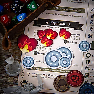 Quests of Yore: Barley's Edition | Role Playing Board Game Featured in Disney Pixar Onward Film | Officially Licensed Pixar Game | Featuring RPG Elements with Quest Master & D4, D6, D8, and D12 Dice