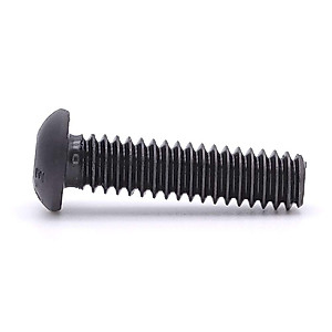 M6 x 35mm (25 pcs) Button Head Socket Cap Screws Bolts, Grade 10.9 Alloy Steel, Black Oxide Finish, Full Machine Thread