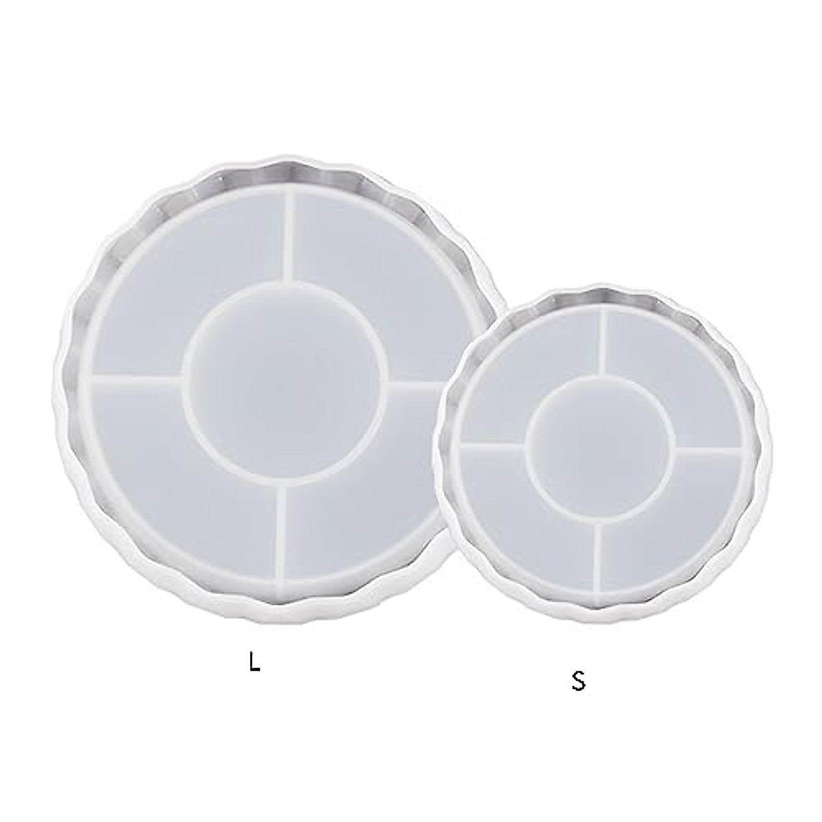 Cosmetic Makeup Palette Spatula Tool Resin Casting Mold Eye Shadow Makeup Section Round Palette Tray Mould Craft Tool