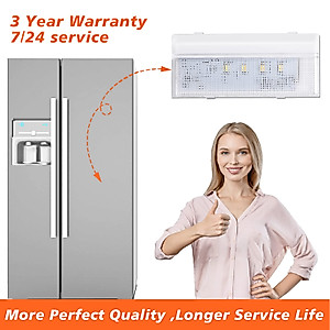 W10515057 Fridge Light Replacement Compatible with Whirlpool/Kenmore/Maytag Refrigerator LED Light WPW10515057 10641122211 PS8768636 W10398007 AP6022534 PS11755867 AP6022533 PS11755866 wrs325fdam04