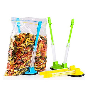 Baggy Rack For Ziploc Bag Holder Stand, Food Prep Bag/plastic Freezer Bag Holder, Meal Planning/prep Bag Holders,6 Pack/6 Color