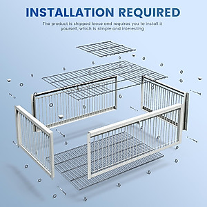 PAUQRWIE Pigeon Trap Cage Bird Traps for Small Birds Folding One-Way Entrance Trapping Portable U-Trap Door for Doves Breeding Supply Pigeon Coop