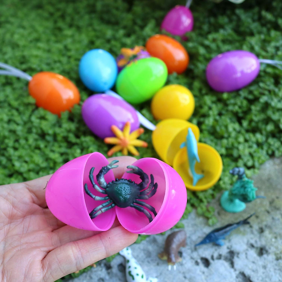 GiftExpress Ocean Sea Creatures/Animals Toy Figures, 36 Pcs Mini Assorted Under The Sea Life Realistic Figures, Educational Toy, Easter Egg Filler, Cupcake Topper, Aquarium Decorations