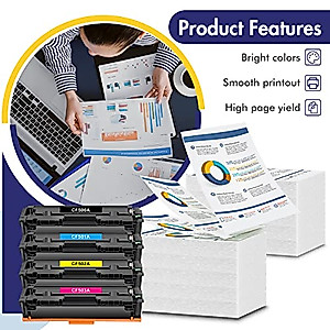 INFITONER 202A 202X Toner Cartridge 4 Pack Compatible Replacement for HP 202A CF500A 202X CF500X Color Pro MFP M281fdw M281cdw M254dw M254nw M281fdn M254 M28 Printer Ink (Black Cyan Magenta Yellow)