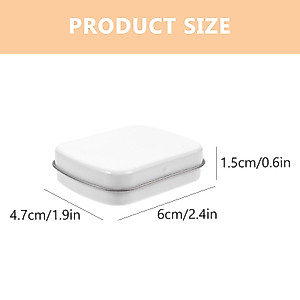 Tofficu 50 Pcs Mini Tin Boxes with Lids for Jewelry Storage, Small Candy Treat Boxes, Portable Metal Containers for Travel, Weddings, Birthdays, White Iron, 2.36 X 1.85 X 0.59 Inches