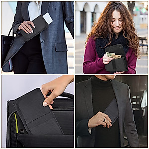 Money Wallet, Money Organizer for Cash with 10 Zippered Pocket, Large Capacity Money Pouch, Money Bag, Unisex Budget Wallet,Cash Bag with 60 Sticker Labels, Money Holder for Budgeting,Receipt and Tips