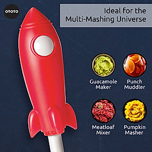 OTOTO Space Masher Potato Masher - Multi-functional Cooking Gifts for Home and Kitchen - Heat Resistant Rocket Masher for Potato, Guacamole, Pumpkin, Hamburgers
