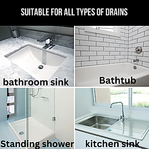 30 Pack, Disposable Shower Drain Hair Catcher Mesh Stickers, Disposable Hair Catchers for Shower Drain, Bathroom, Bathtub - SPACEORGANIZE